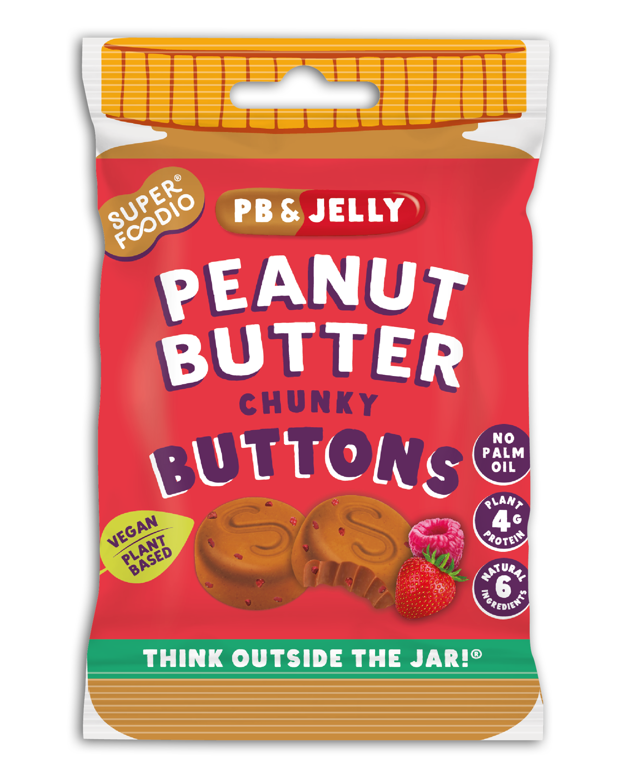 Superfoodio Peanut Butter Jelly Buttons