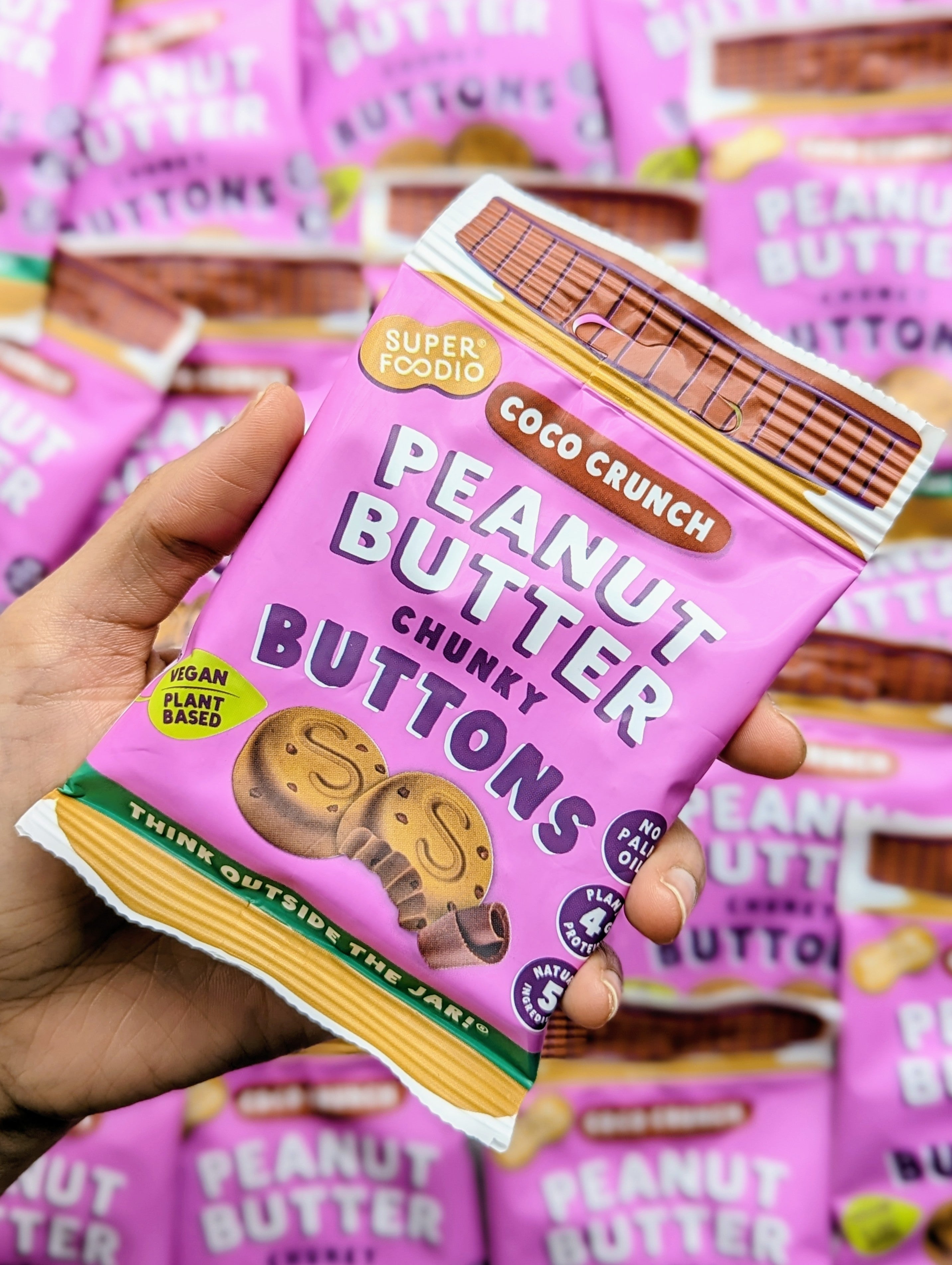 Superfoodio Cocoa Crunch Peanut Butter Buttons