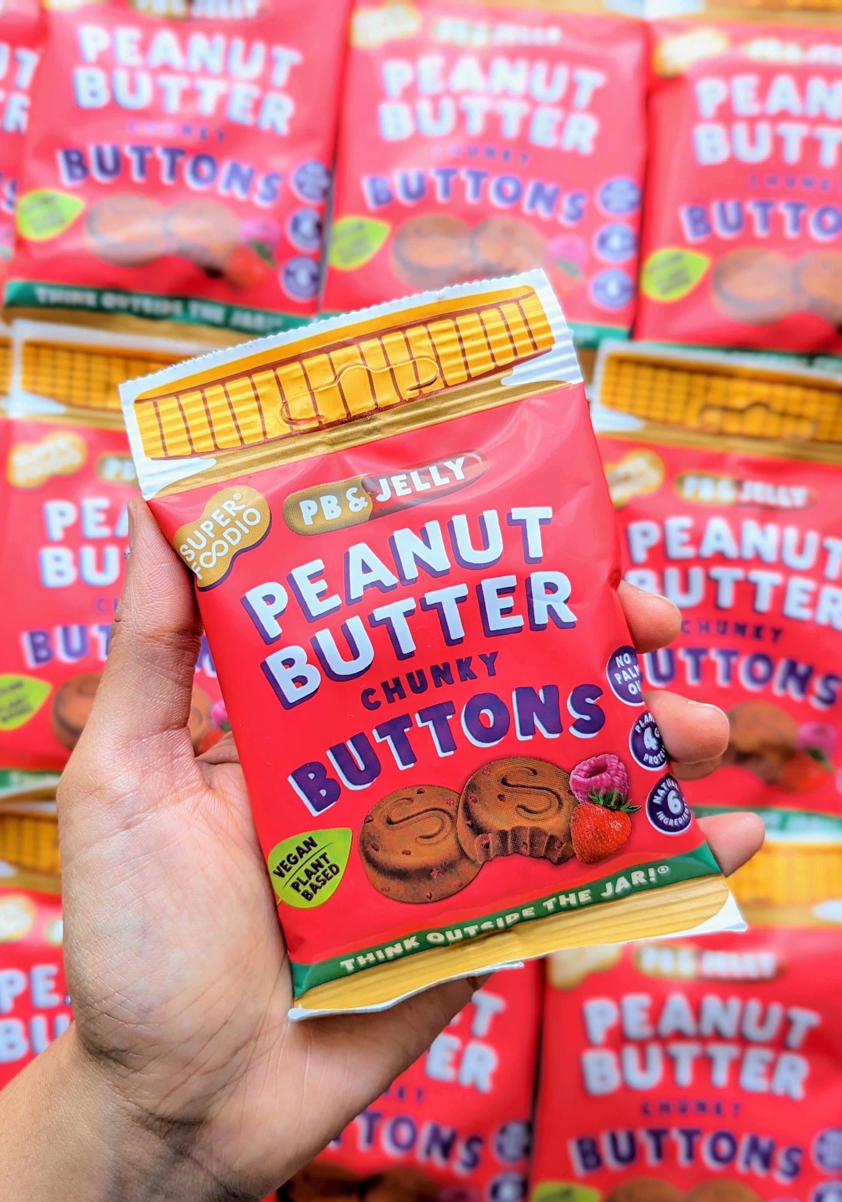 Superfoodio Peanut Butter Jelly Buttons